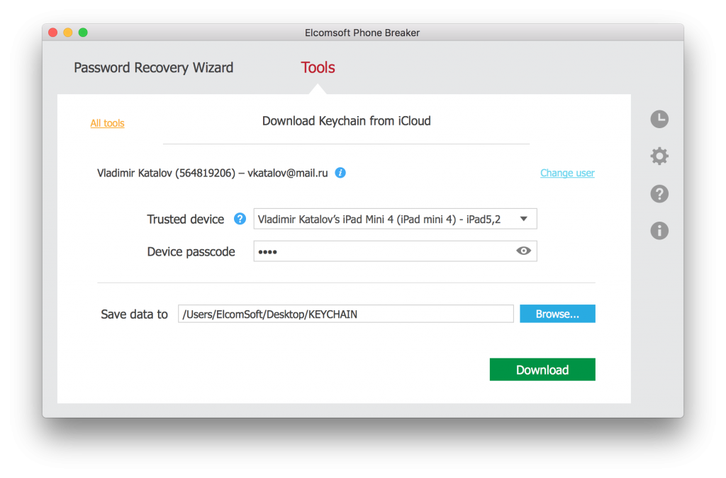 How to Extract iCloud Keychain with Elcomsoft Phone Breaker | ElcomSoft blog