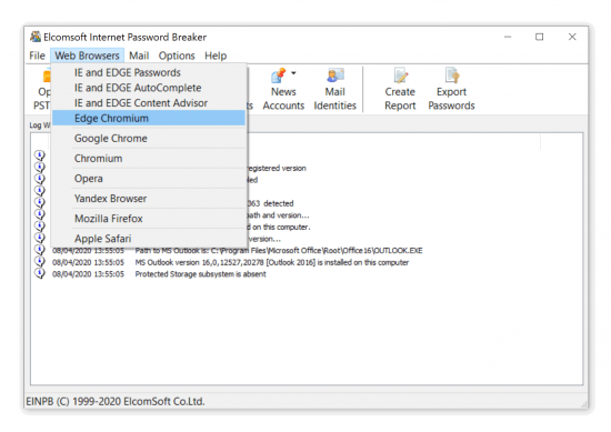 Extracting Passwords from Microsoft Edge Chromium | ElcomSoft blog