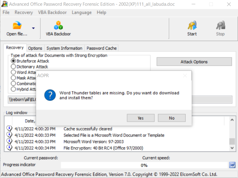 Decrypting Password-Protected DOC and XLS Files in Minutes | ElcomSoft blog Decrypting Password-Protected DOC and XLS Files in Minutes | ElcomSoft blog