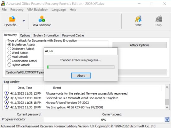 Decrypting Password-Protected DOC and XLS Files in Minutes | ElcomSoft blog Decrypting Password-Protected DOC and XLS Files in Minutes | ElcomSoft blog