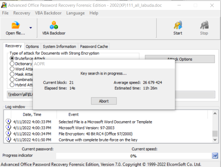 Decrypting Password-Protected DOC and XLS Files in Minutes | ElcomSoft blog Decrypting Password-Protected DOC and XLS Files in Minutes | ElcomSoft blog