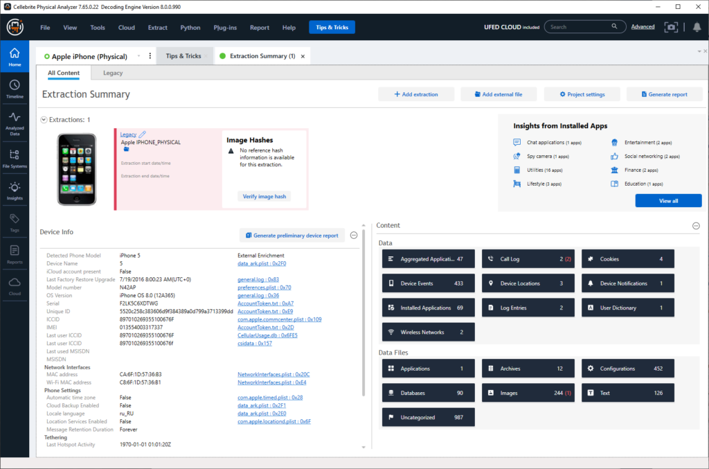 When Extraction Meets Analysis: Cellebrite Physical Analyzer ...