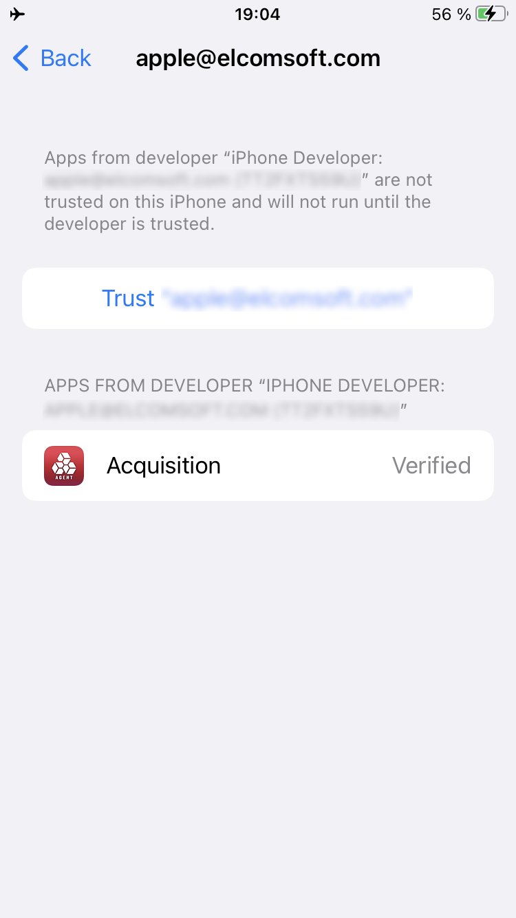 Sideloading Low-Level Extraction Agent with Regular Apple IDs from Windows and Linux | ElcomSoft ...