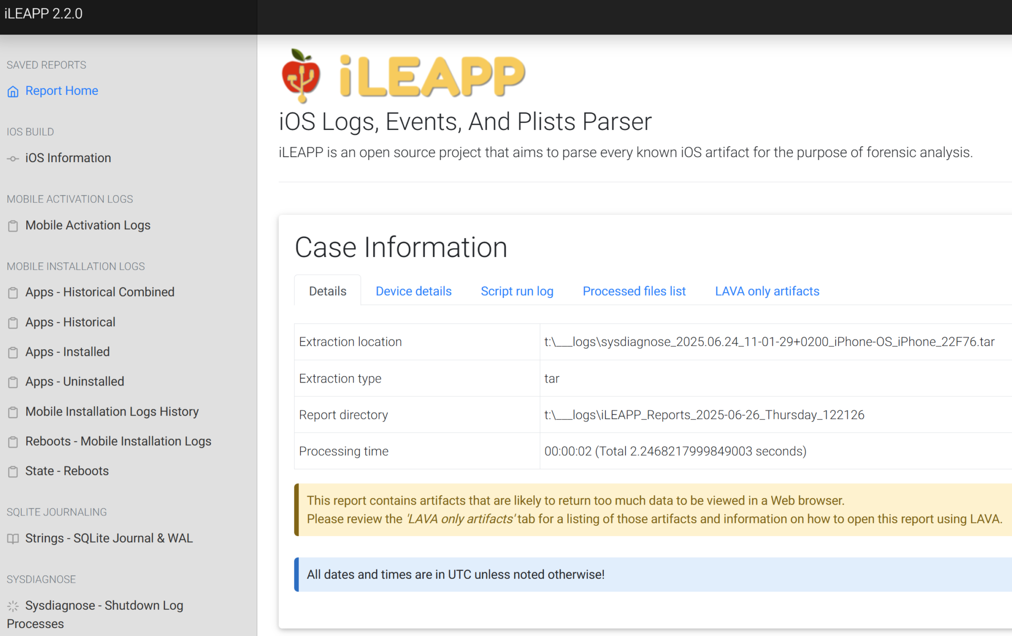 Extracting and Analyzing Apple sysdiagnose Logs | ElcomSoft blog
